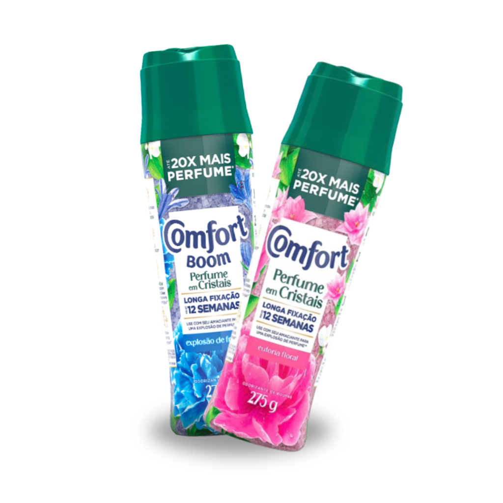 Odorizante de Roupas Comfort Boom Perfume em Cristais Frasco 275g ...