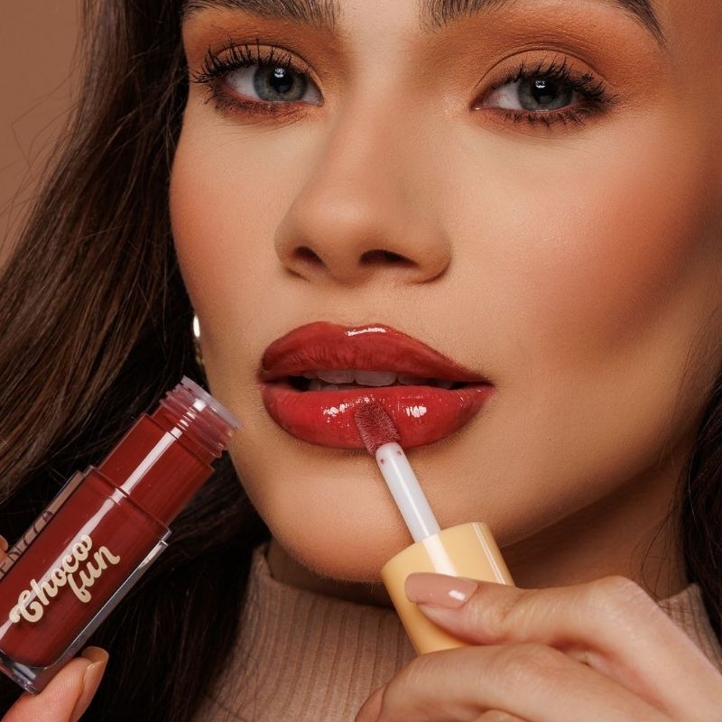 FENZZA LIP TINT CHOCO FUN GLOSS LABIAL Camafeu | Shopee Brasil