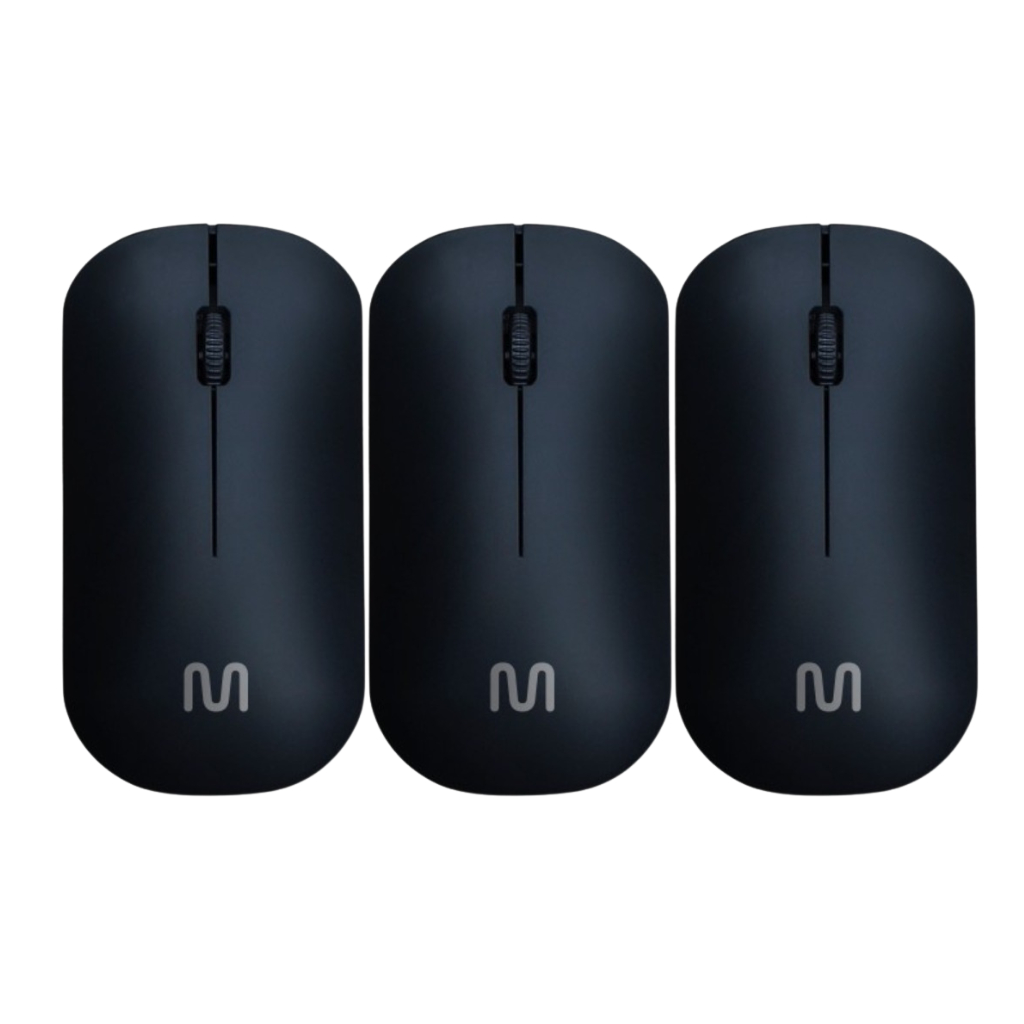 Kit 3 Mouse Sem Fio Gamer Slim USB Multilaser Para Notebook e PC ...