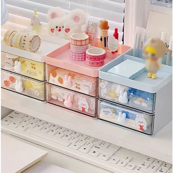 organizador de mesa escritório porta caneta treco gaveta fofa papelaria ...