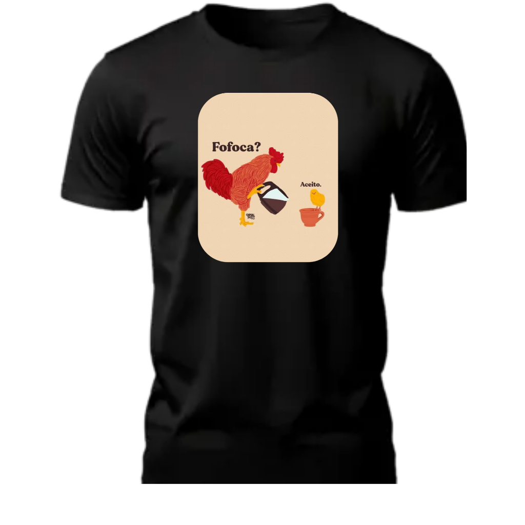 CAMISETA FOFOCA? MEME GALINHA ENVIO IMEDIATO ADULTO E INFANTIL QULIDADE ...
