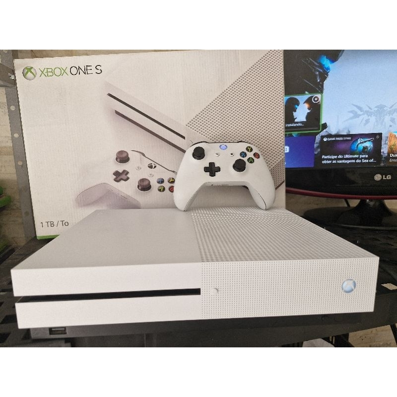 Xbox one S 1tb seminovo +1 controle +1 jogo + garantia + nota fiscal | Shopee Brasil