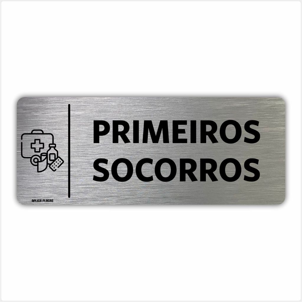 Placa Indicação Setor - Primeiros Socorros - 8x20cm | Shopee Brasil