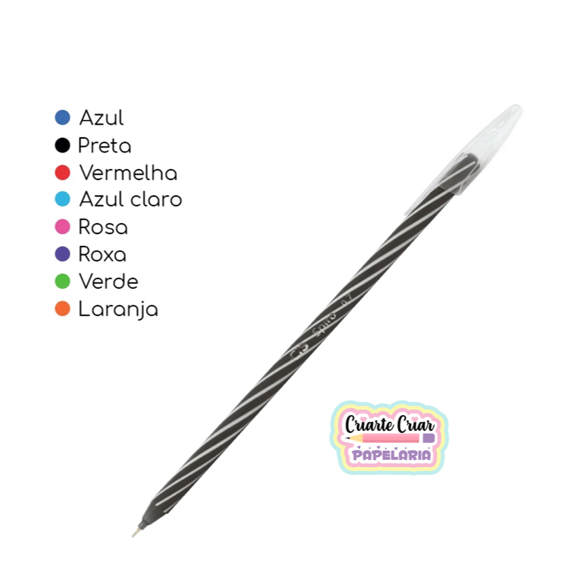 Caneta Spiro Cis 0,7mm Esferográfica corpo mais longo ponta agulha fina ...