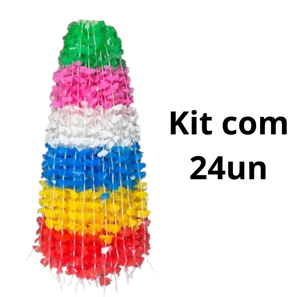 Kit c 24 Colar Havaiano Com Variações de Tamanho Festa Carnaval ...