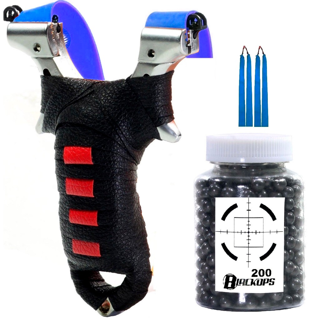 Estilingue Atiradeira Profissional Bodoque M17 Black + 200 Esferas Aço ...