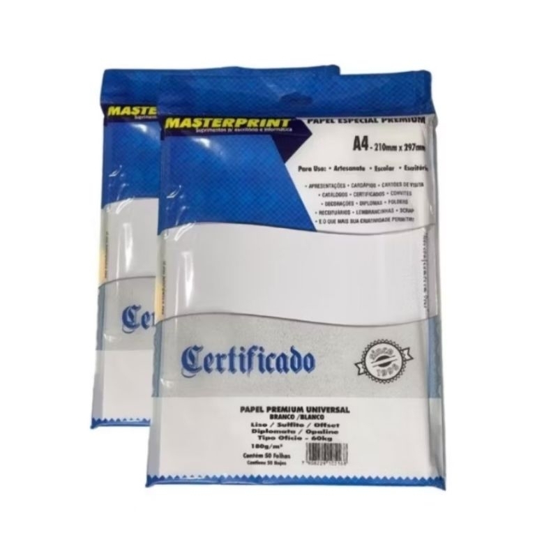 Papel Opaline Offset Liso Diplomata A4 180g Branco 50 Folhas. | Shopee Brasil