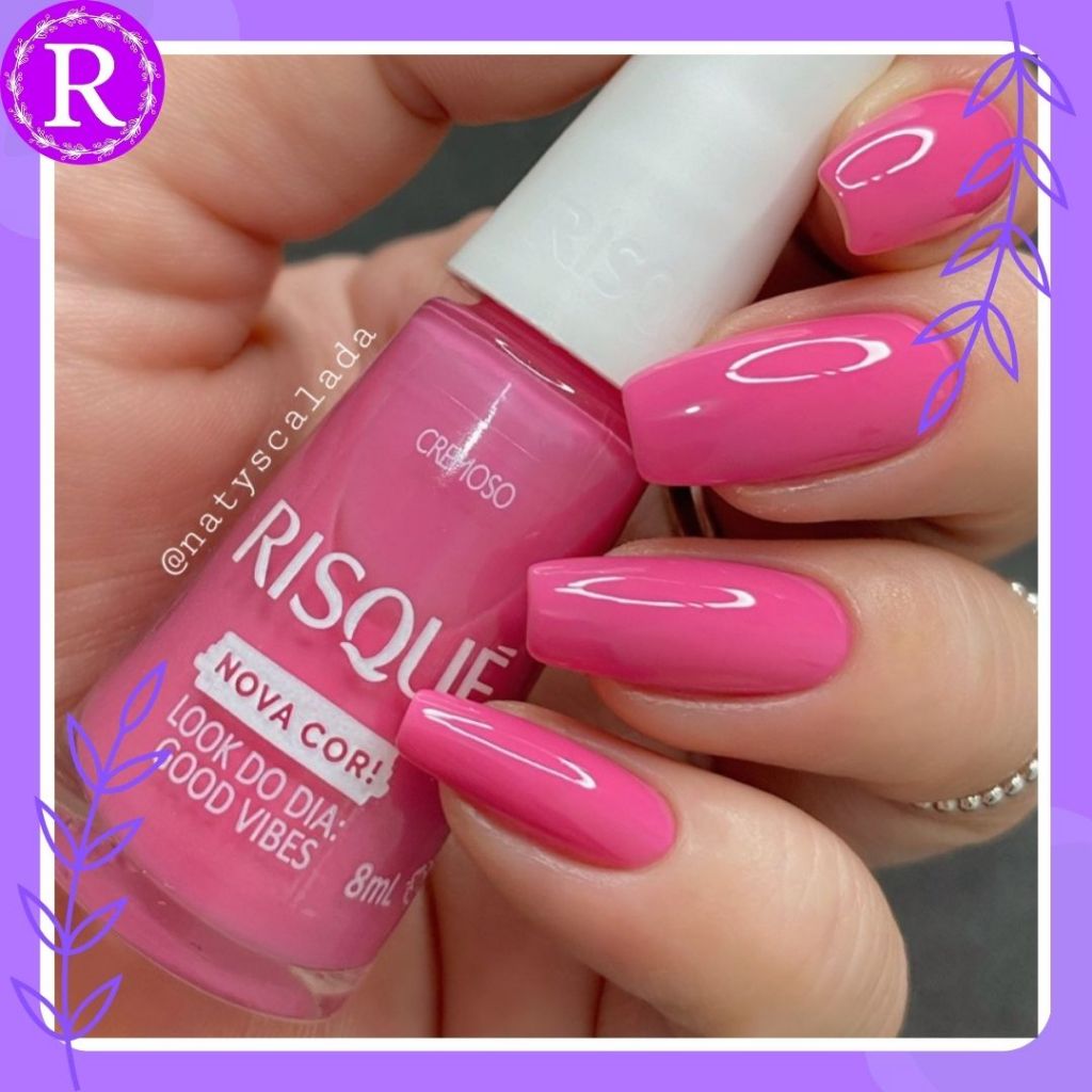 Esmalte Risqué Look do Dia: Good Vibes Cremoso Coleção Nova Cor! 8ml ...