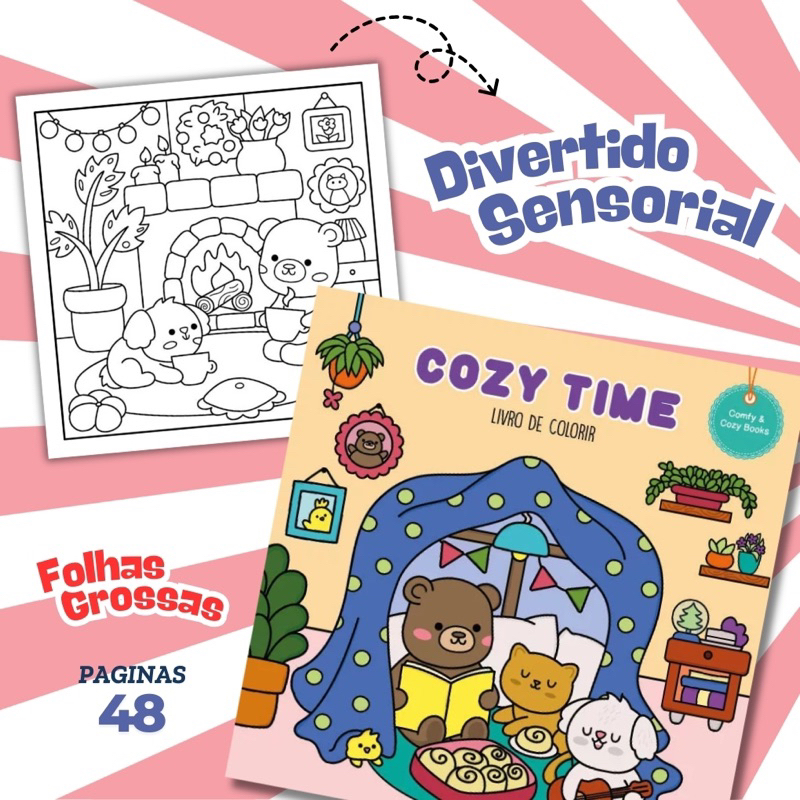 Kit Livros de Colorir Infantil Didático - Bobbie Goods: Comfy Days ...
