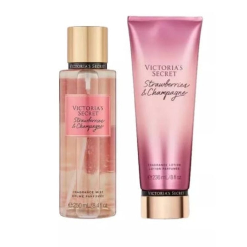 Kit Victorias Secret Stramberries & Champagne | Shopee Brasil