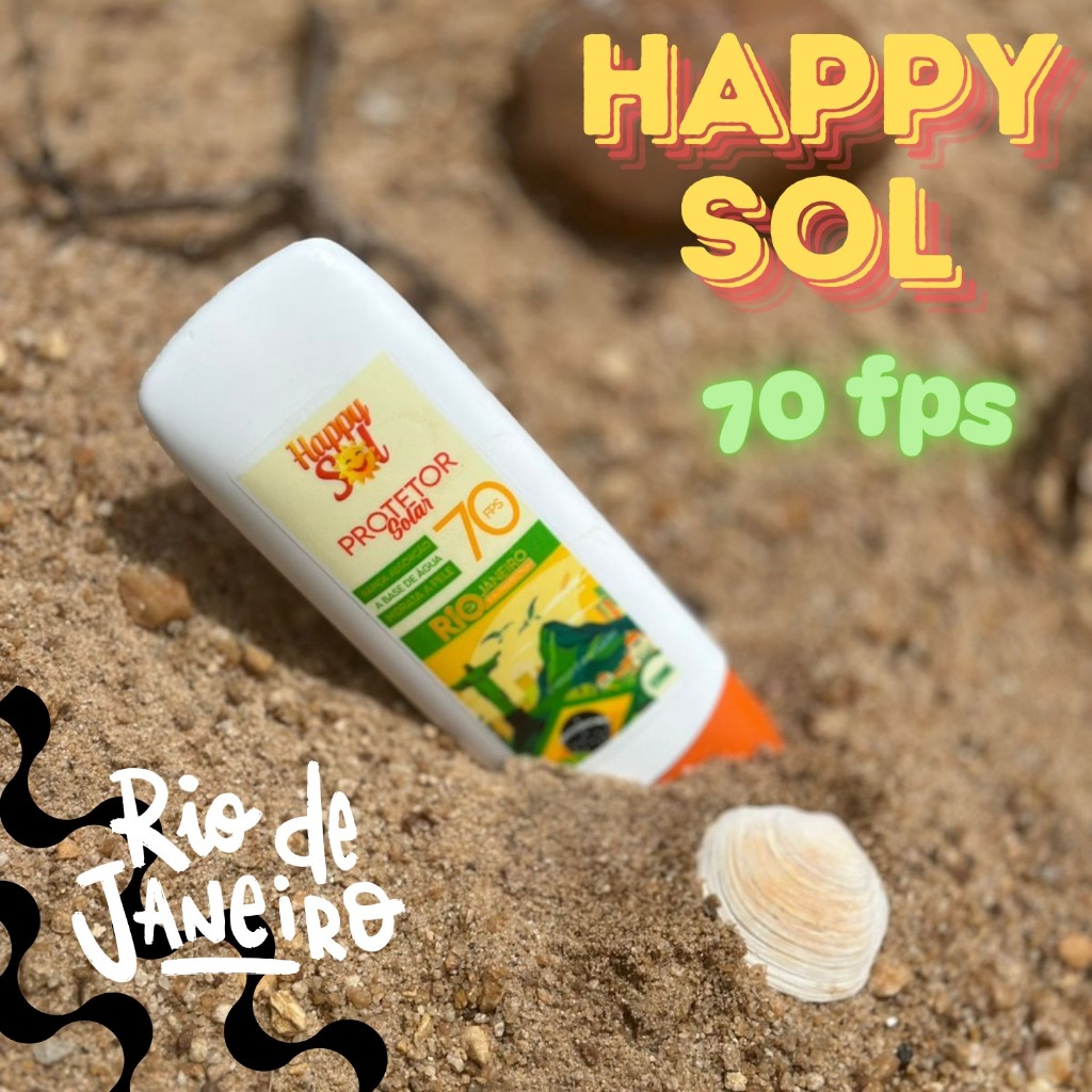 Protetor solar - Happy sol 70 FPS , edição Rio de Janeiro | Shopee Brasil