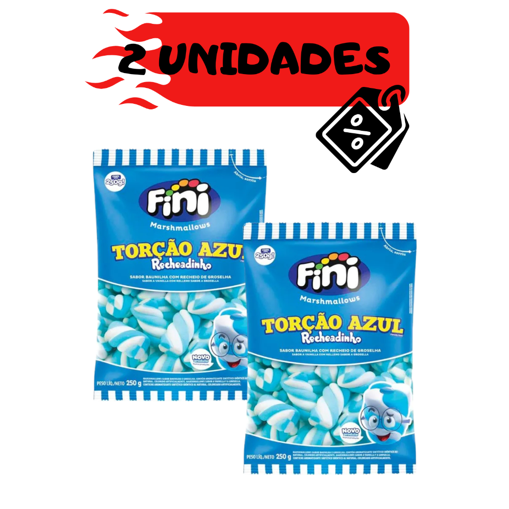 kit 2 doces Marshmallow Recheado Fini Azul - Sabor Irresistível em 250g ...