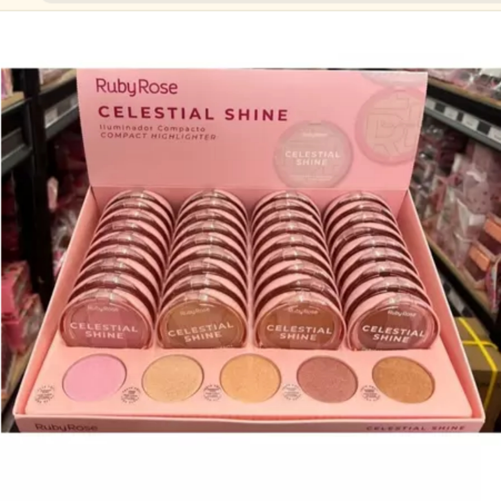 Iluminador Compacto Celestial Shine Ruby Rose HB-M701 | Shopee Brasil