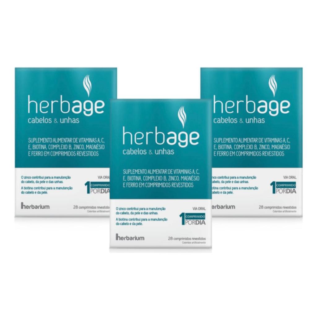 Herbage Cabelos e Unhas 28 comprimidos | Shopee Brasil