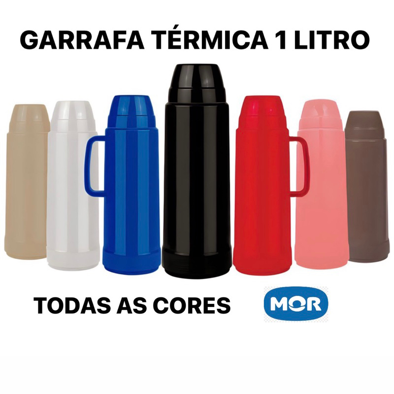 Garrafa Térmica Mor Use 1L Café - Chá - Água Com Tampa Conerva até 12 ...