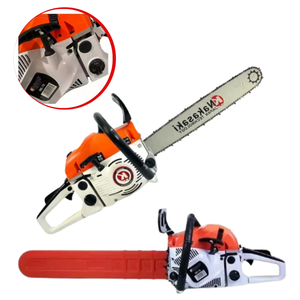 Motosserra Gasolina Profissional 78cc 9000 Rpm Moto serra Nakasaki Uso Profissional | Shopee Brasil