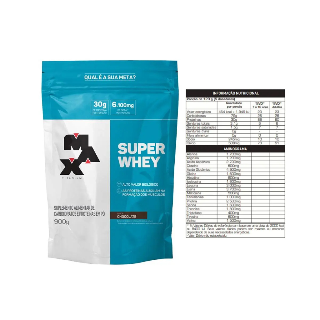 Super Whey Max Titanium 900g | Shopee Brasil