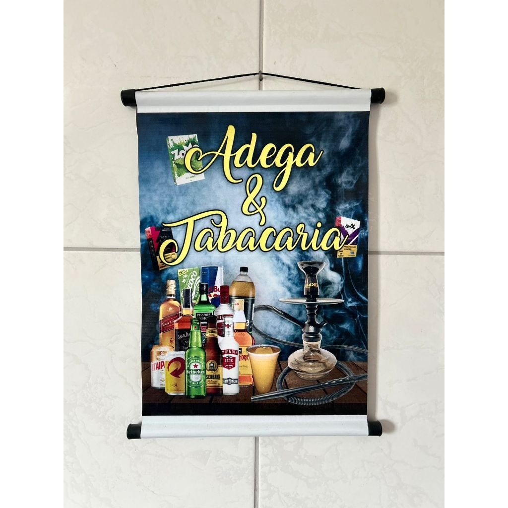 BANNER ADEGA E TABACARIA 40x30 | Shopee Brasil