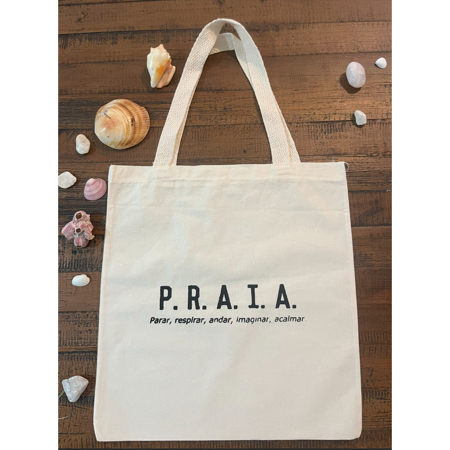 Sacola Bolsa ecobag praia feminina estampada algodão cru 100% | Shopee Brasil
