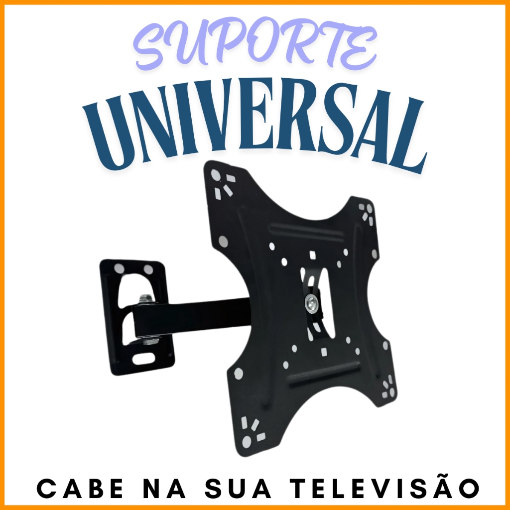 Suporte para Tv Articulado Tv Monitor Led Lcd Plasma PRETO 15 20 22 27 ...