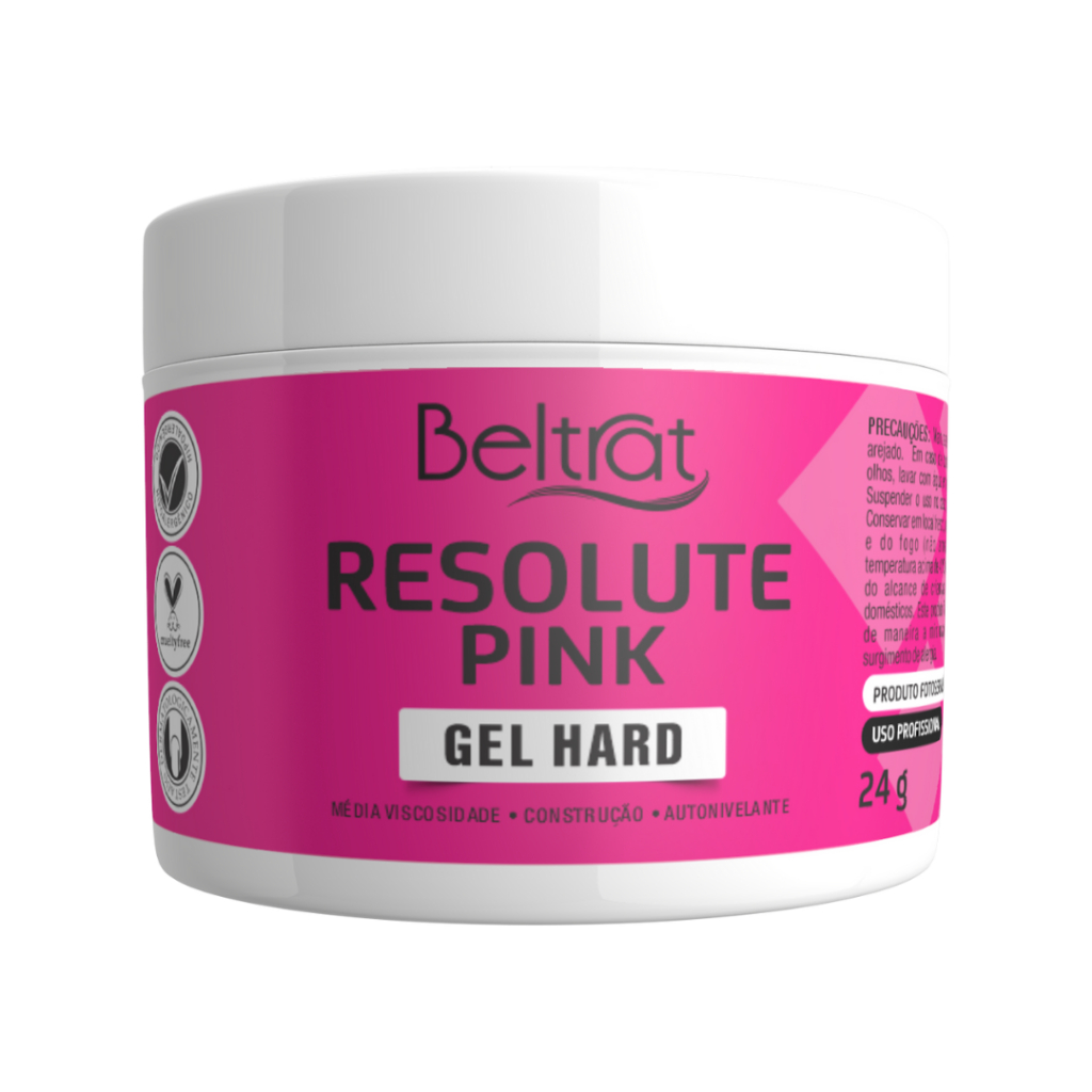 Gel Resolute Pink Beltrat 24g p/ Alongamento de Unhas | Shopee Brasil