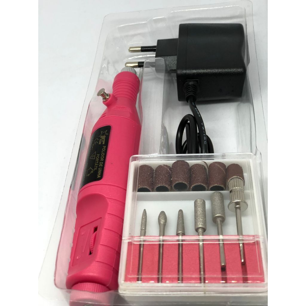Motor Caneta + Kit Broca Simples Lixadeira Elétrica Nails Manicure Pedicure SQ2101 | Shopee Brasil