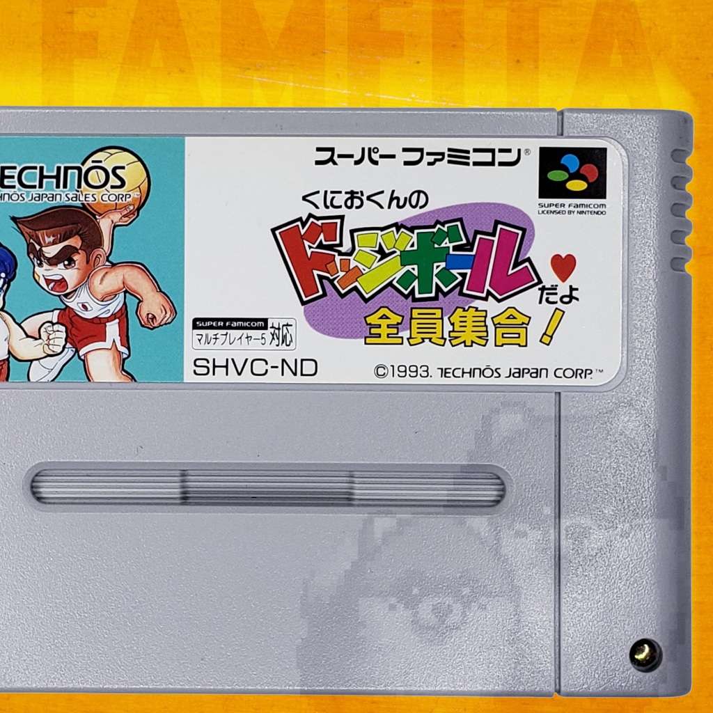 Kunio-Kun Dodge Ball - Cartucho JP Original - Jogo para SNES Fita Super ...