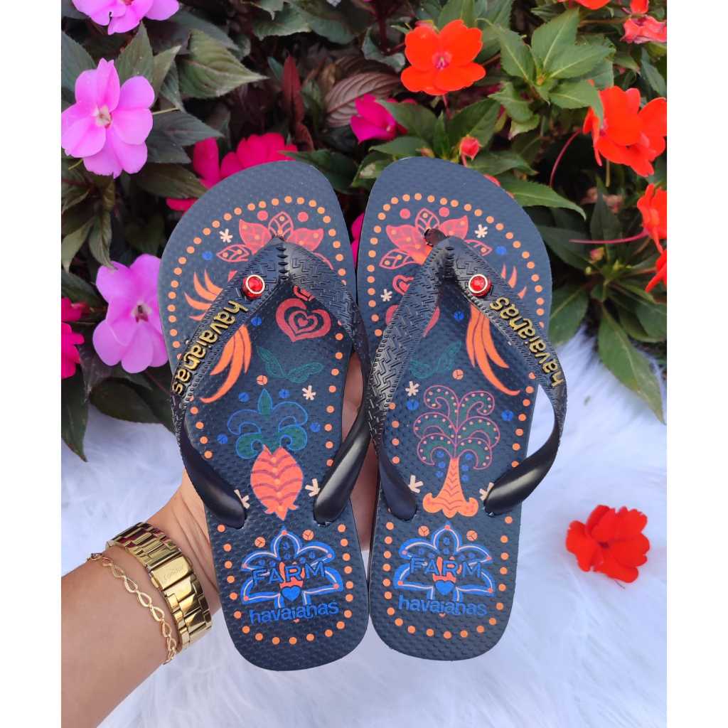 Chinelo havaianas,farm,feminino,confortável,macio,lançamento | Shopee ...