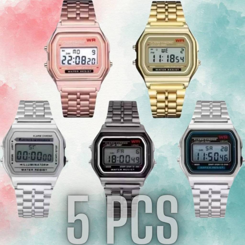 Relógio Digital Led Feminino Masculino Retro Vintage Atacado Revenda WR ...