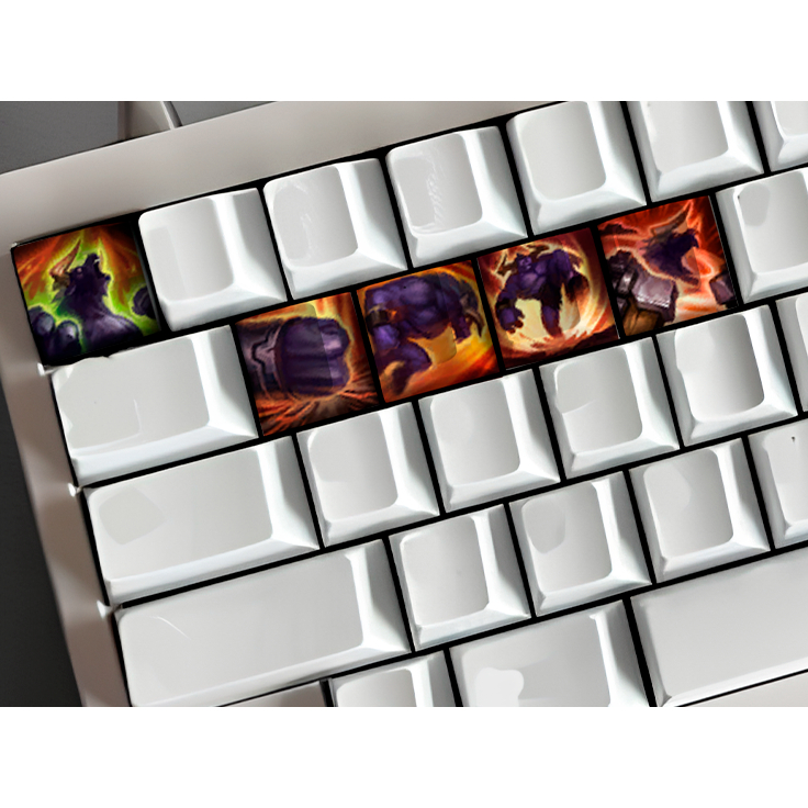 Keycaps League of Legends Tanque Keycaps para Teclado Mecanico Arcane ...