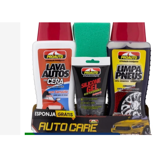 Kit Auto Care Lava Auto Cera Limpa Pneus Silicone Esponja | Shopee Brasil