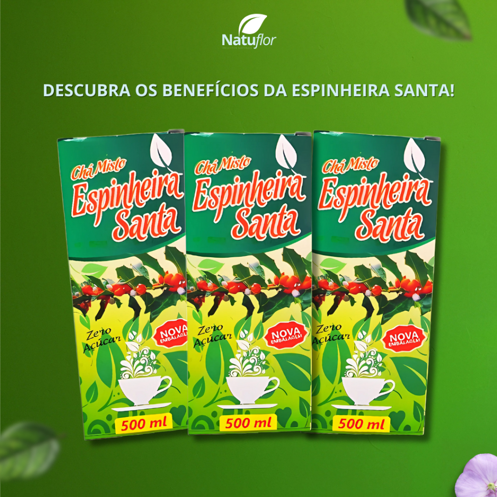 Kit 3 Uni Chá Misto Espinheira Santa 500ml Avin Natural | Shopee Brasil