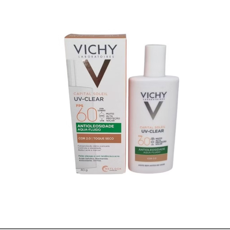Protetor Solar Facial Vichy FPS 60 Capital Soleil UV-Clear Antioleosidade 40g | Shopee Brasil