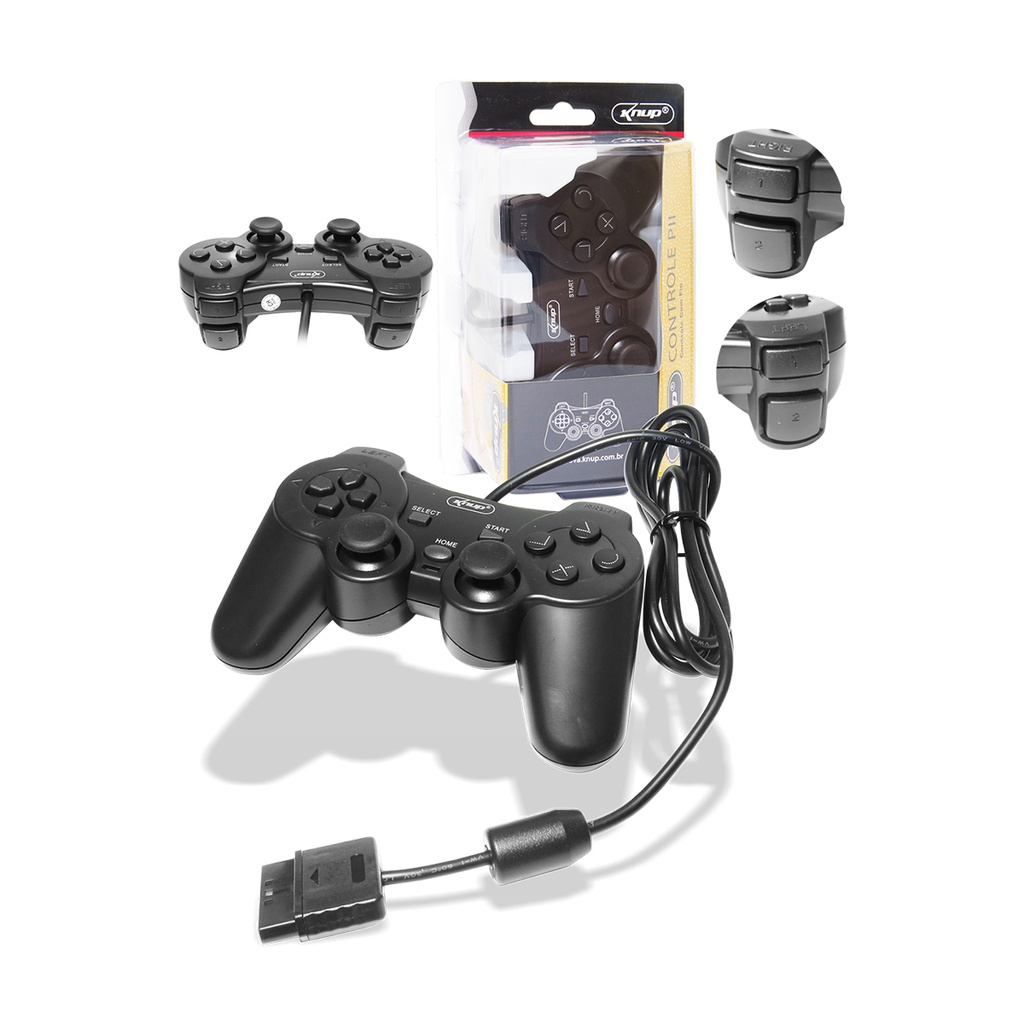 Controle Joystick Para Ps 2, Preto Analógico Ps2 E DualShock | Shopee ...