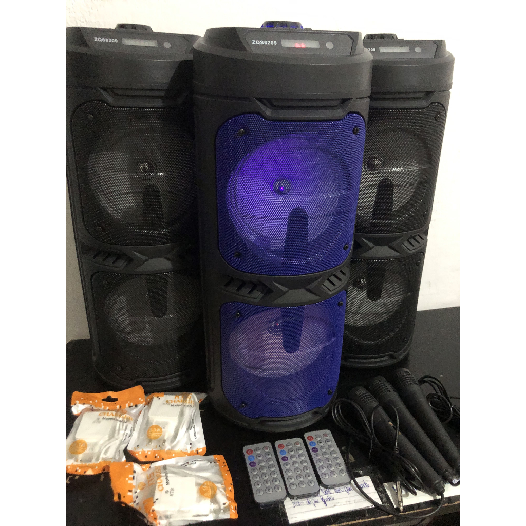 Caixa De Som Grande 55CM Potente 2000W pmpo - Alto Falante Alto C/Radio ...