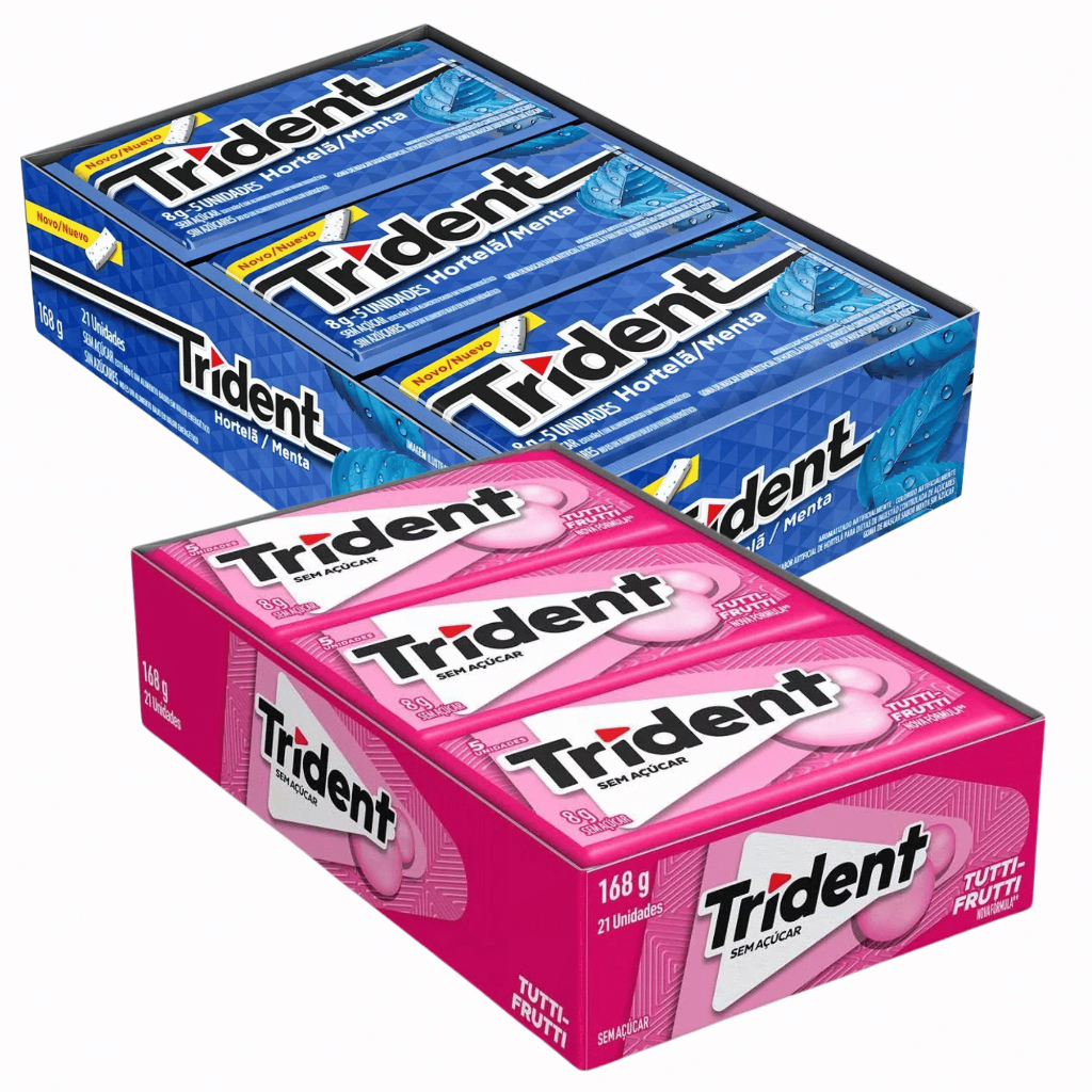 Chiclete Trident 5un 8g - Caixa com 21unidades | Shopee Brasil