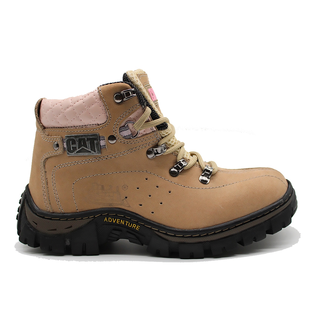 Bota Cat Feminina Coturno Caterpillar Adventure Couro Legítimo ...