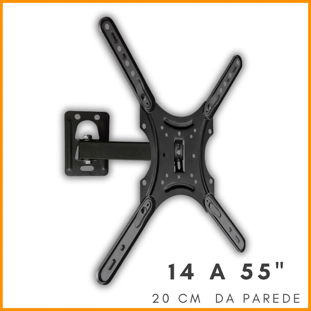 Suporte De Televisão Articulado Tv Monitor Led 15 20 22 27 29 32 39 40 ...