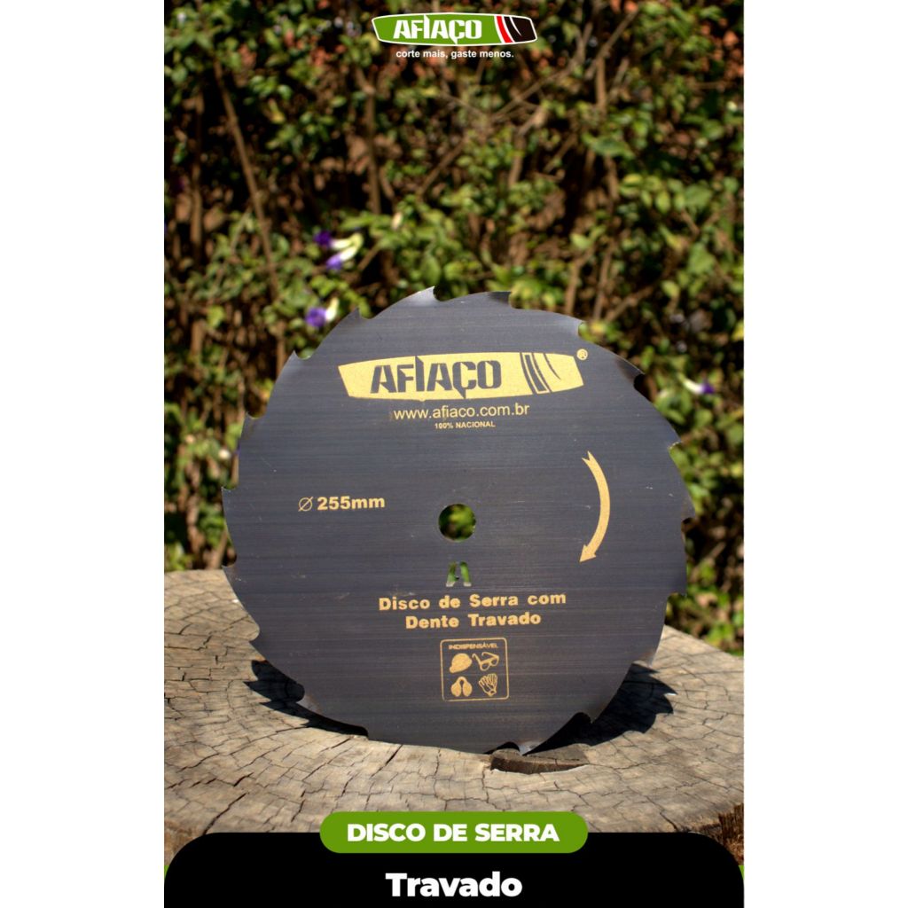 Disco 19 Dentes Travados Afiaço 255mm Furo 25,4 (1 polegada) | Shopee ...