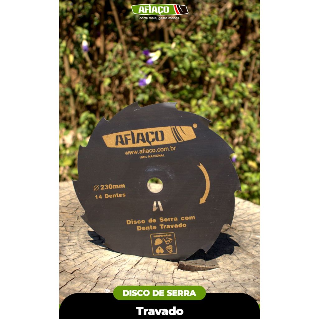 Disco 14 Dentes Travados Afiaço 230mm Furo 25,4 (1 Polegada) | Shopee ...