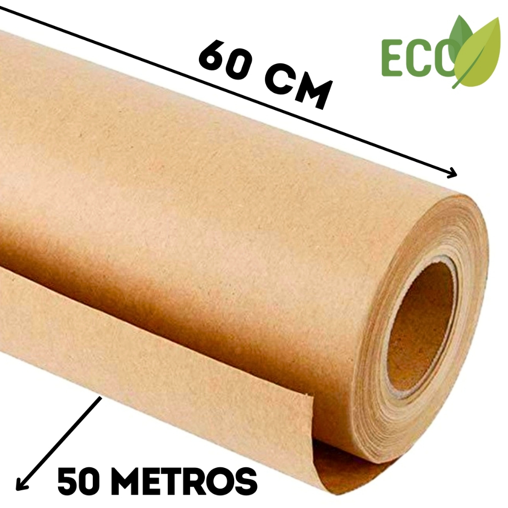 Papel Bobina Semi Kraft Pardo Rolo 30cm x 50 metros Embalagem | Shopee ...