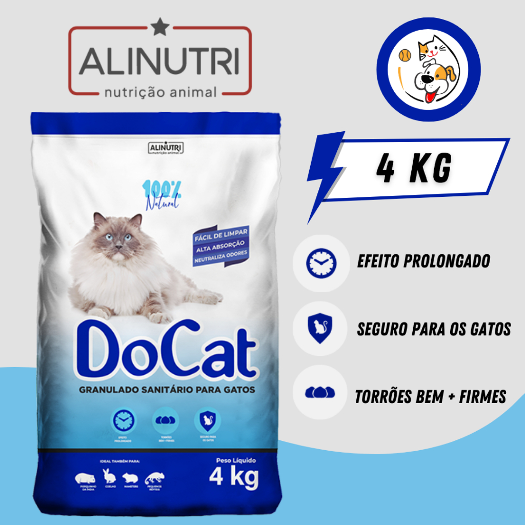 Areia DoCat granulado higiênico para gatos e pets | Shopee Brasil