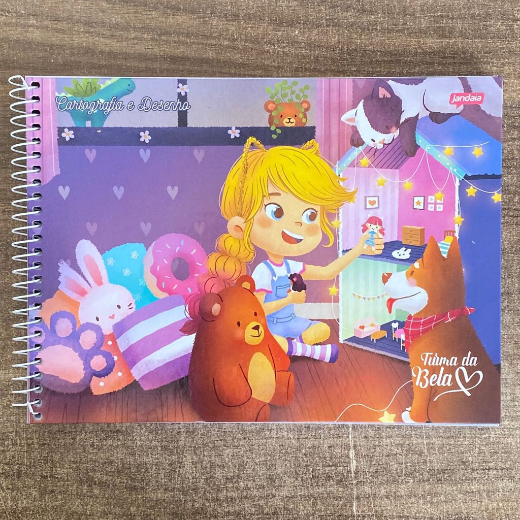 Caderno de Desenho e Cartografia Turma da Bela / DUDA com 80 folhas ...