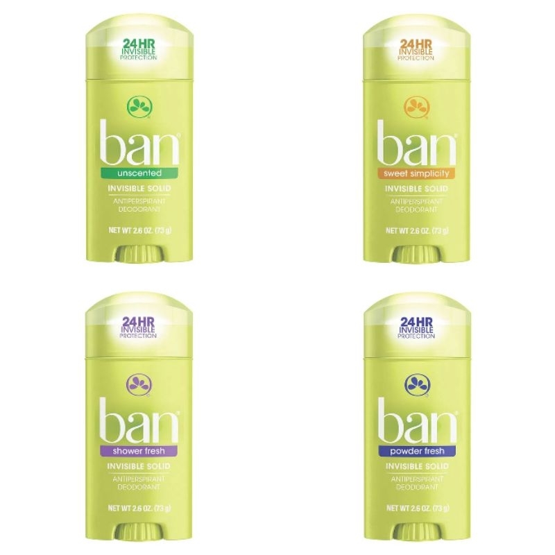 Desodorante Antitranspirante Ban Stick 73g 24h (Powder Fresh, Shower ...