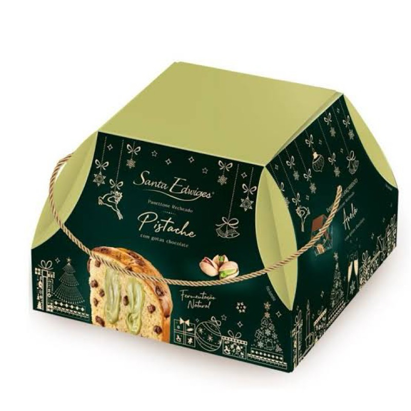 Panettone Chocolate e Pistache Santa Edwiges - 800g | Shopee Brasil