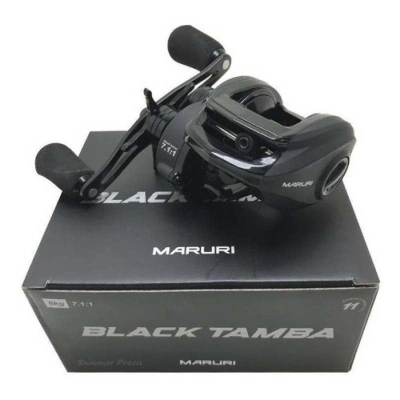 Carretilha Maruri Black Tamba BT11 direito color preto | Shopee Brasil