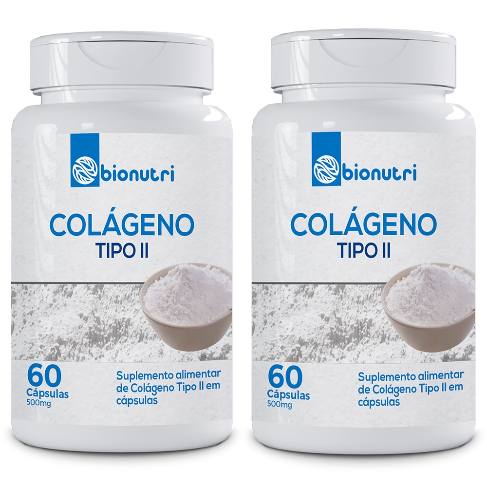 Kit 2x Colágeno tipo 2 II 60 Capsulas - Bionutri | Shopee Brasil
