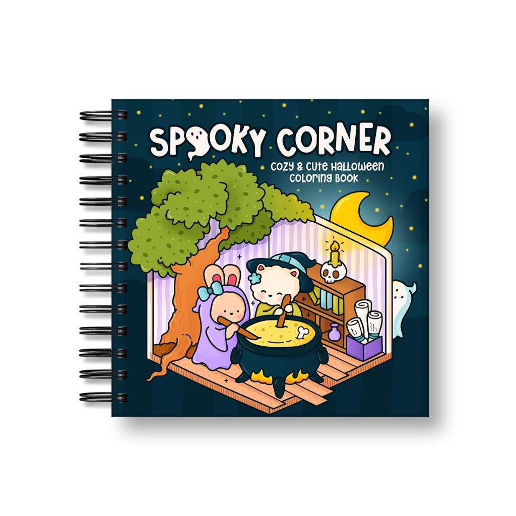 Livro de Colorir Spooky Corner Folhas Grossas 180g | Shopee Brasil