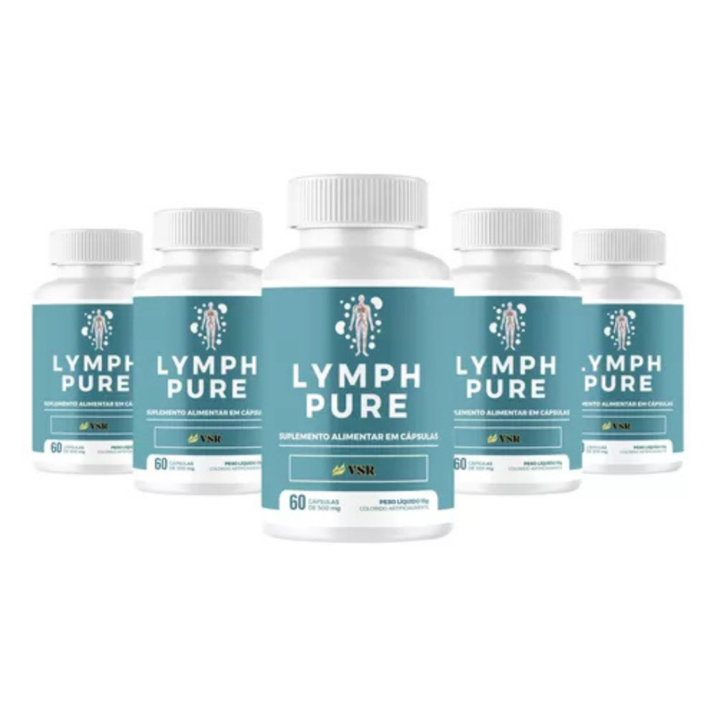 Kit 5 Lymph Pure Suplemento 60 Cápsulas - Envio Imediato | Shopee Brasil