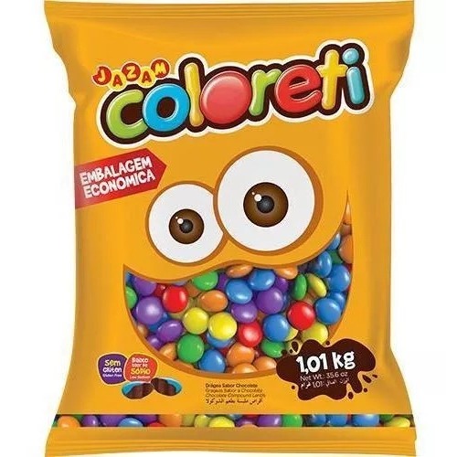 Confeito Confete de Chocolate Coloreti Sortido Colorido - 500g ou 1Kg ...
